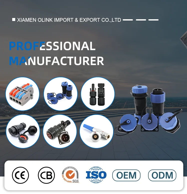 Customized Straight Lp20 M20 Cable Push And Pull Connector Wire 2 3 4 ...