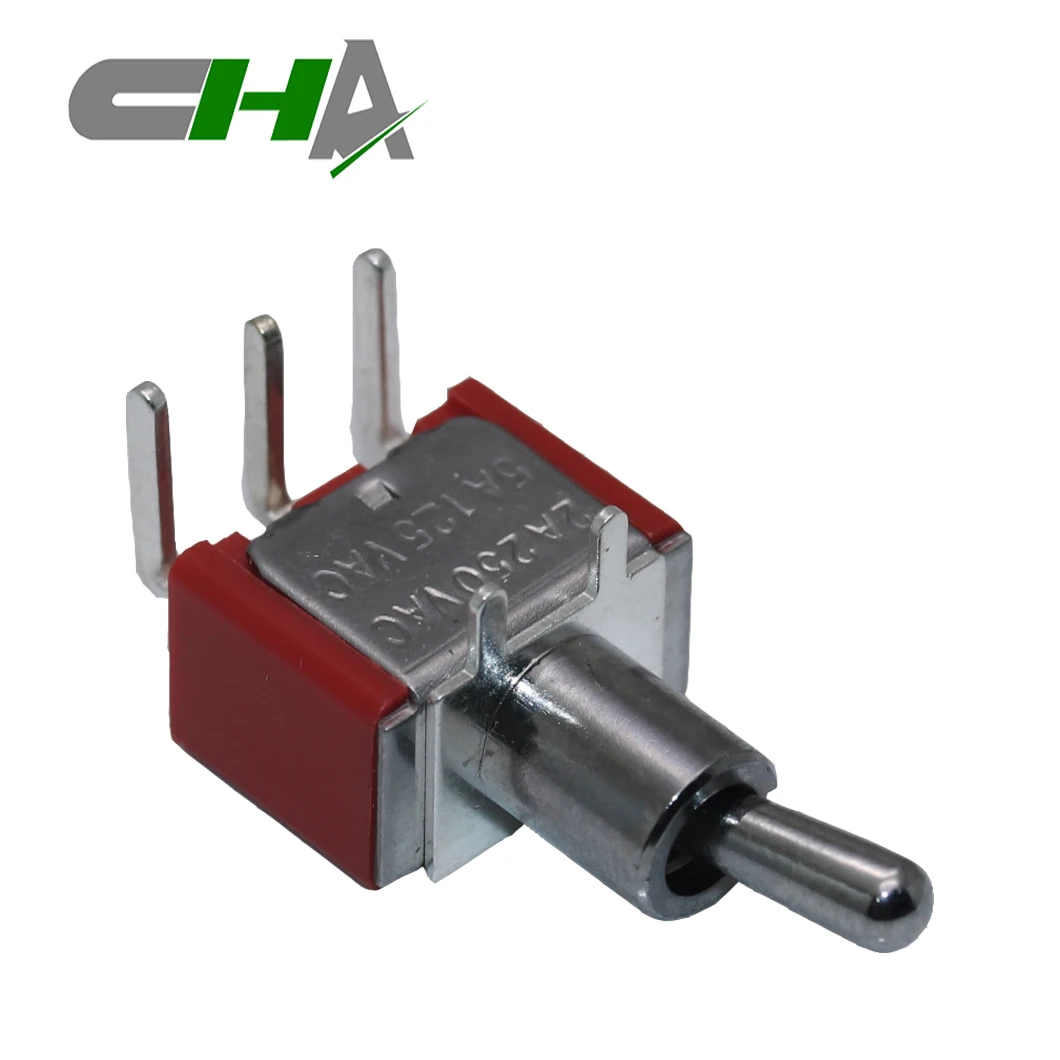 Cha Right Angle Mini Toggle Switch Sliver Pin Spst Toggle Switch - Buy ...