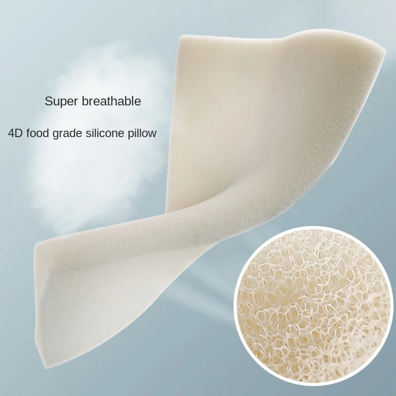 OEM Food Grade Silicone Memory Foam Cooling Pillow for Neck Pain Relief ...