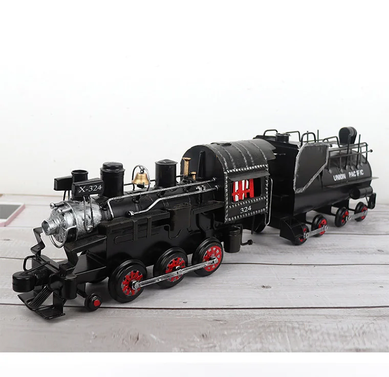 Vintage Retro Steam Train Model Iron Sheet Handicraft Metal Handmade ...