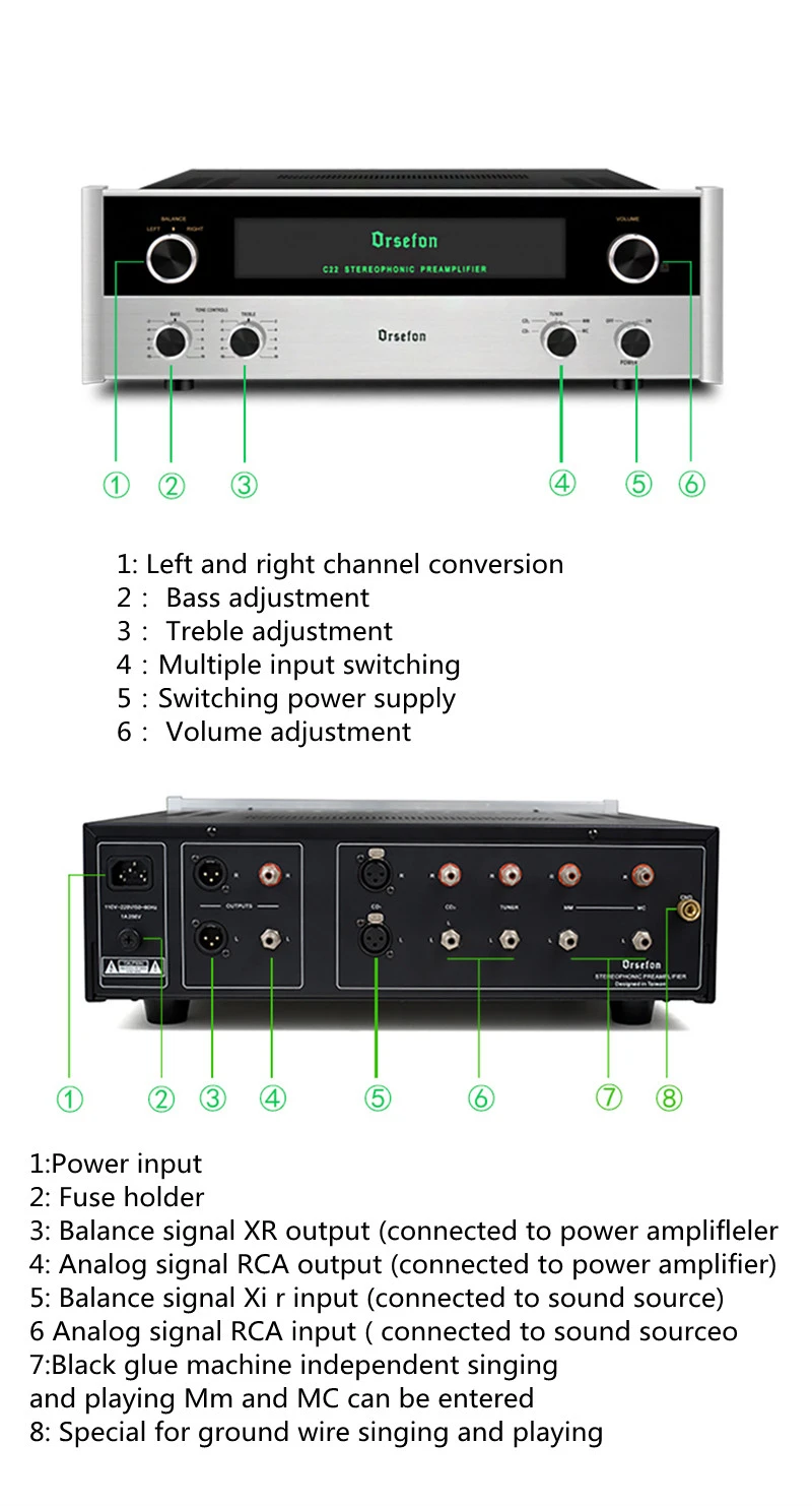 McIntosh C22 HIFI Tube Preamp - MM/MC Singing Amplifier for Home Audio ...