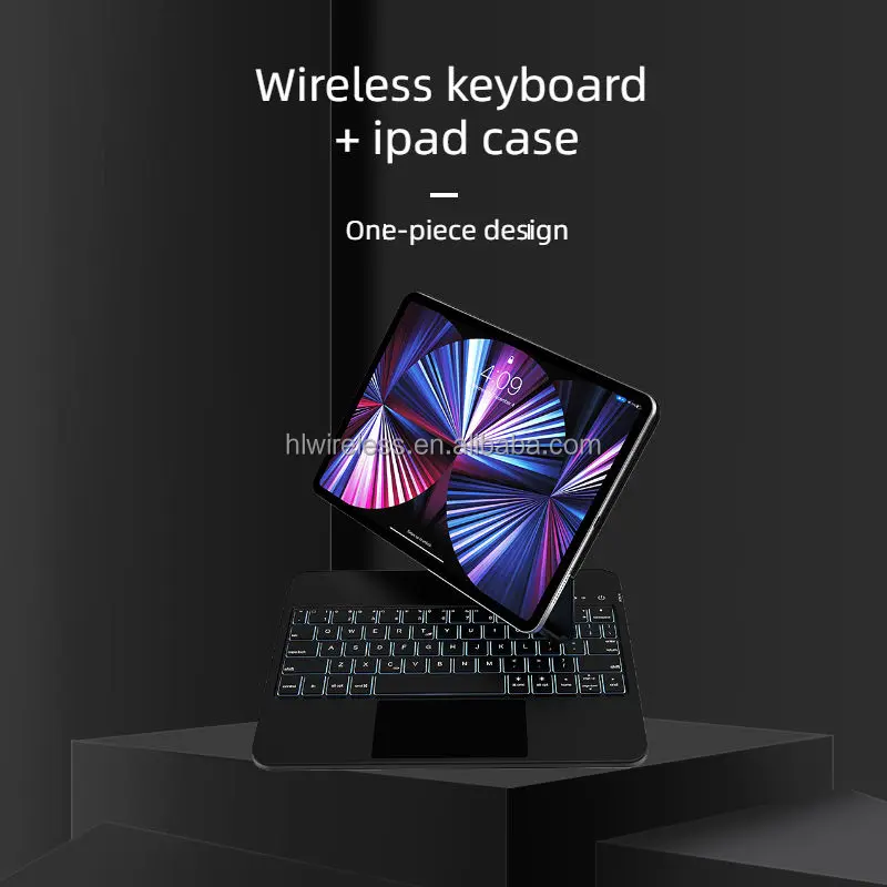 Magic Keyboard with 360 Degree Rotating Case for Ipad Pro