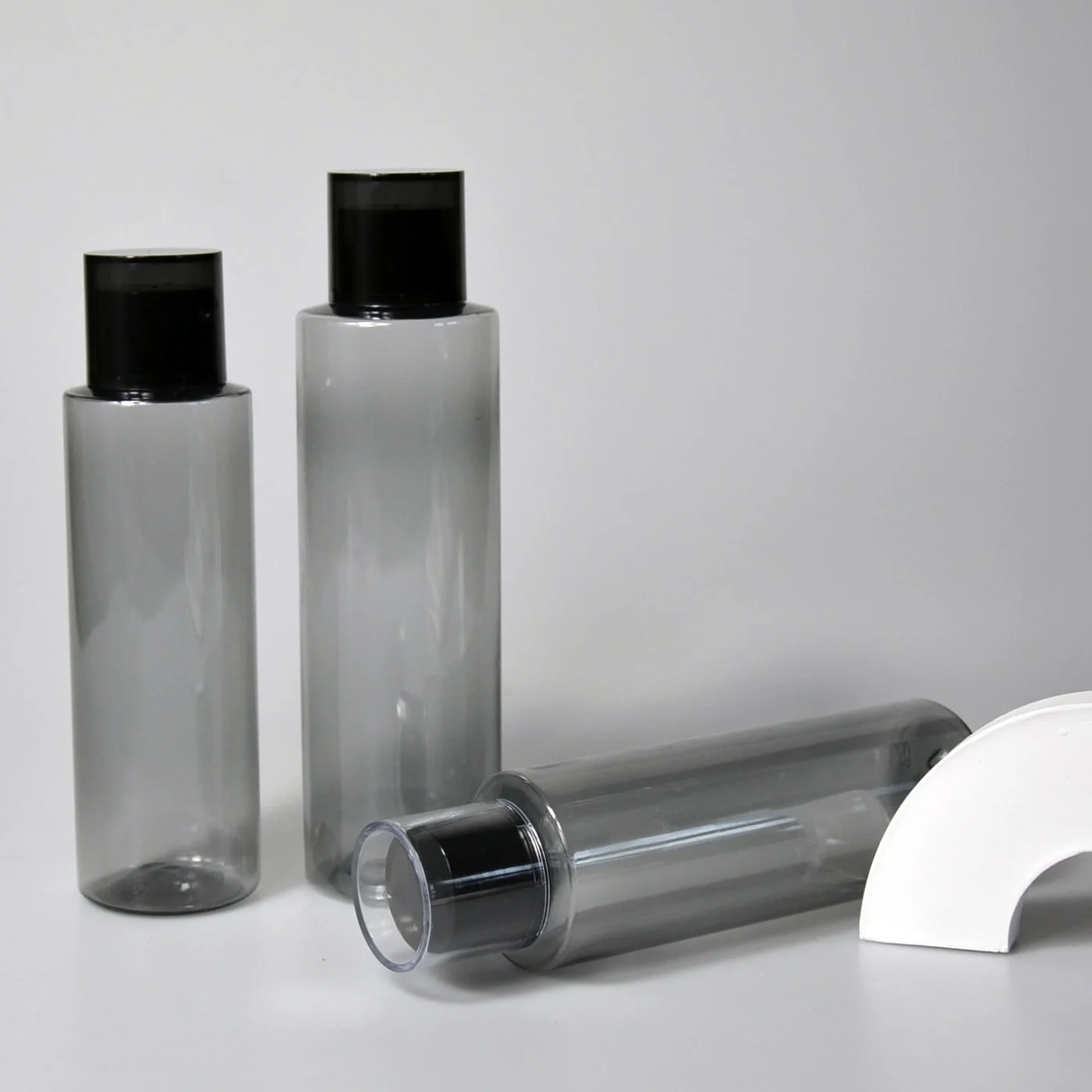Empty Hair Oil Bottles Wholesale Clear Black 100ml Plastic Cosmetic ...