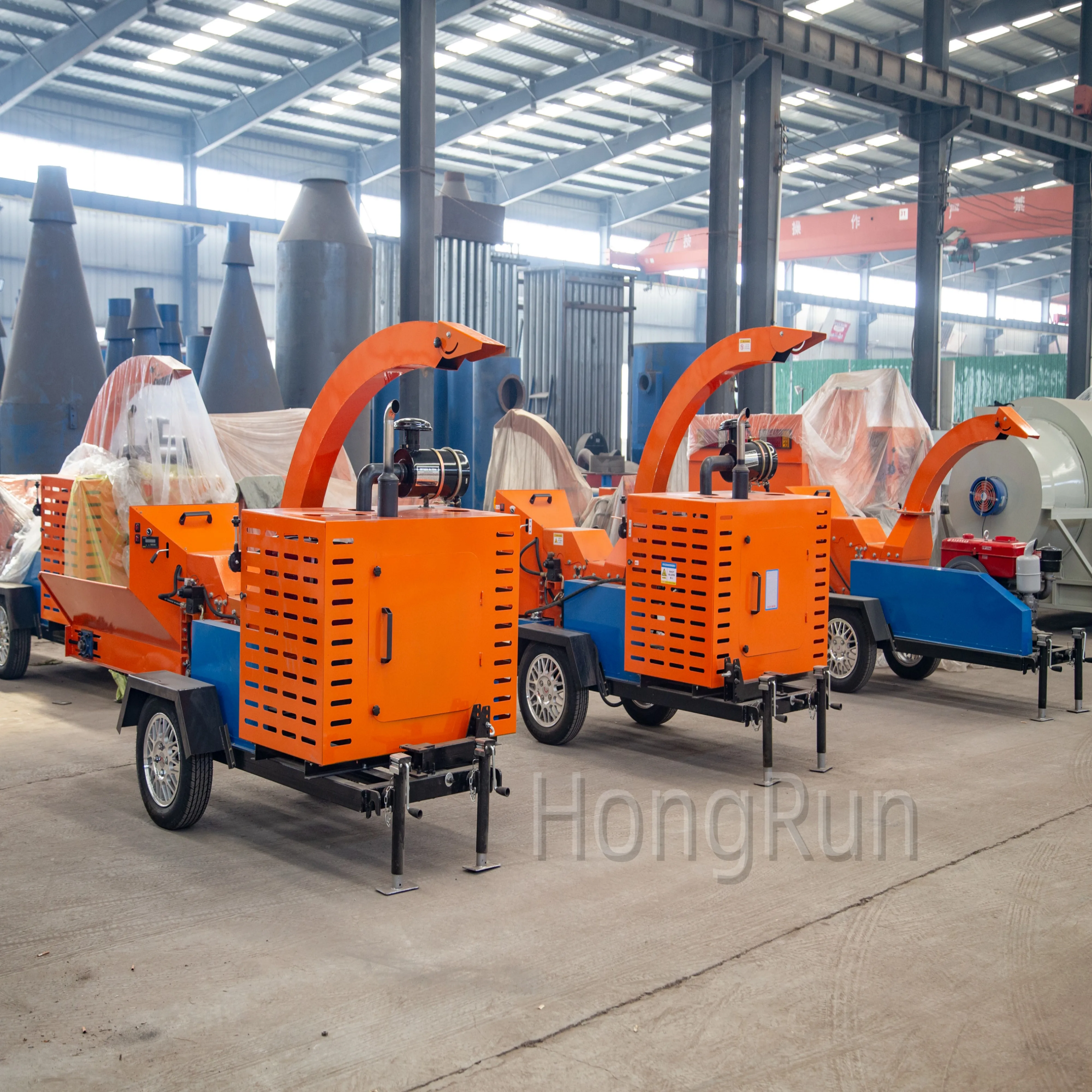 Mobile Diesel Engine Wood Chipper Wood Crushing Machine Various Kinds ...