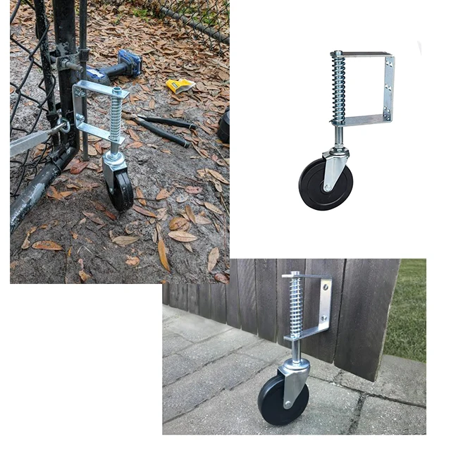 Spring Loaded Gate Casters Heavy Duty Gate Wheel for Wooden Metal Tube ...