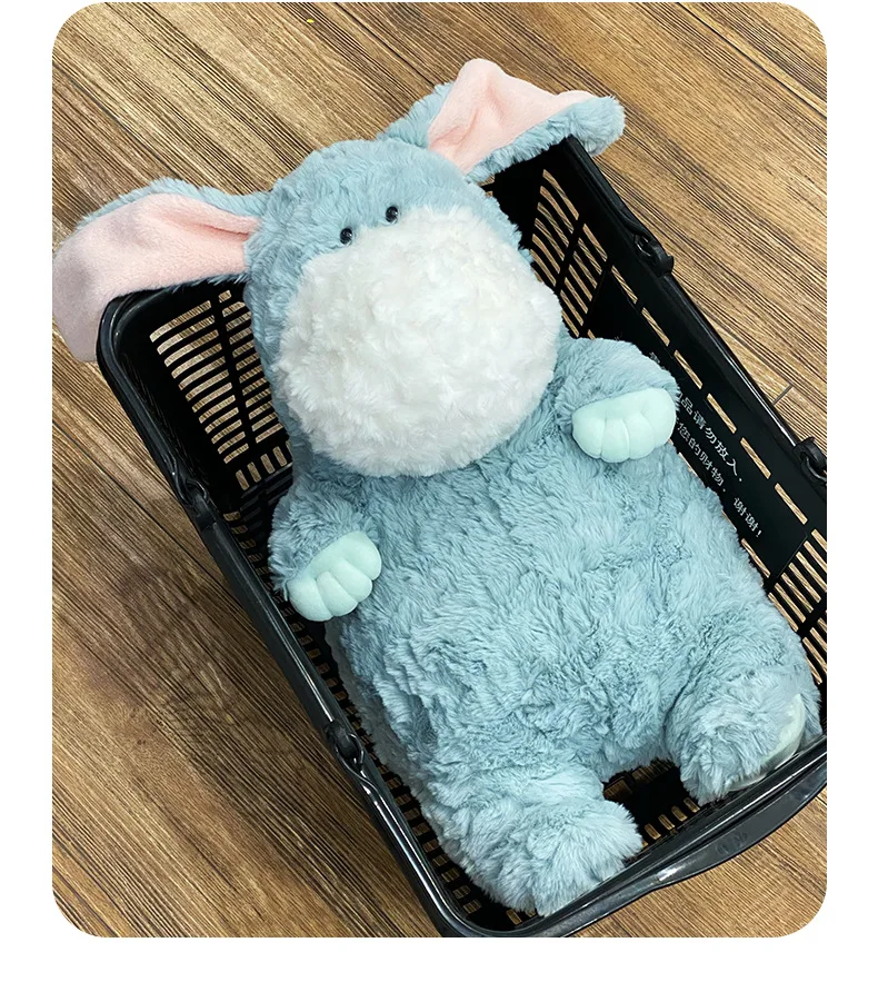 2025 New Trending Cute and Cuddly Blue Little Donkey Custom Animal Toys ...