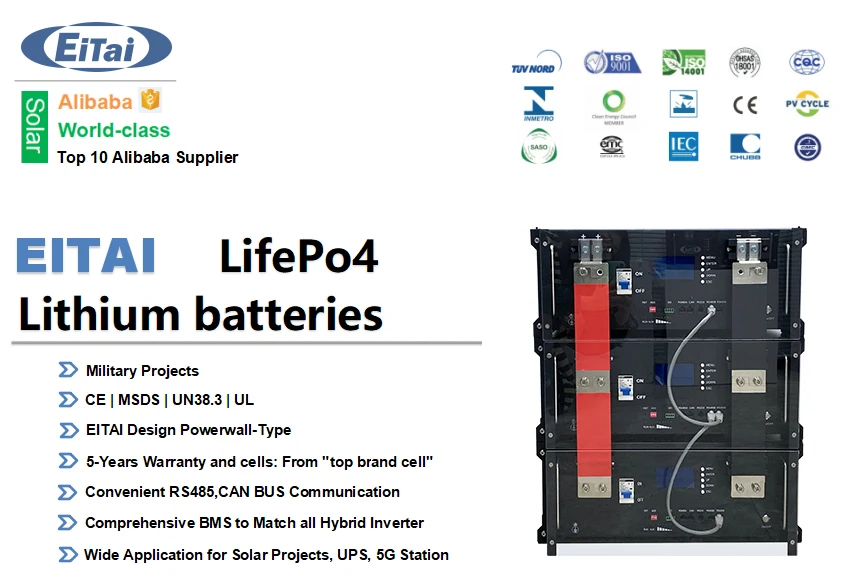 Eitai Rack Mounted Solar System Energy Storage Battery 51.2v 100ah ...