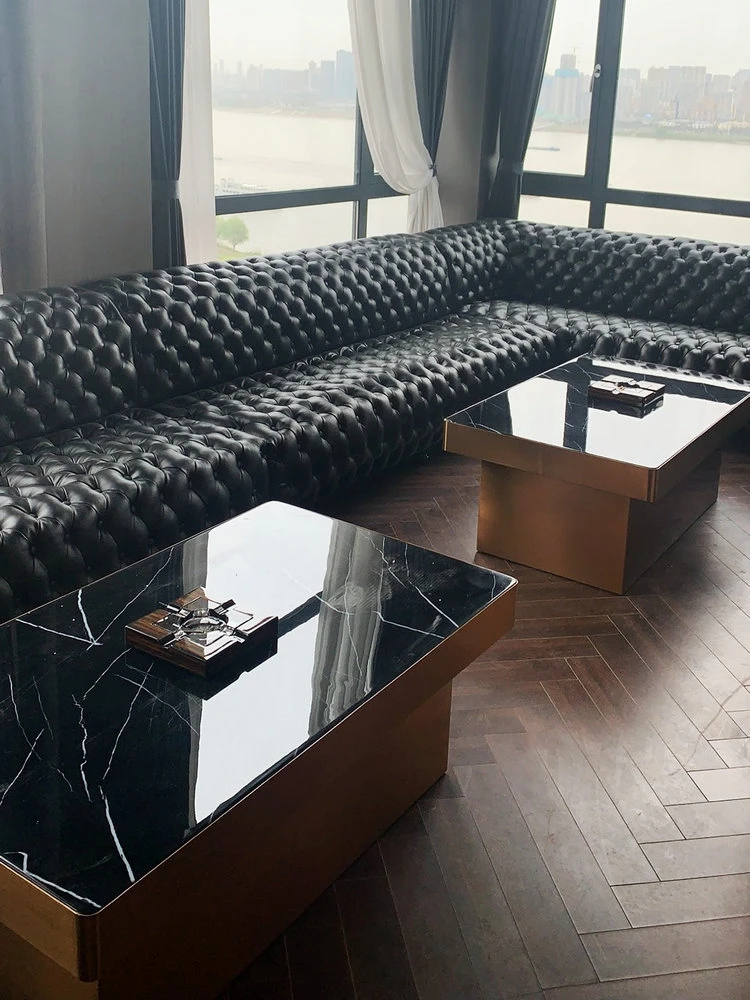 Vintage Industrial Nightclub Hookah Bar Furniture Sets Antique Leather ...