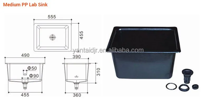 Laboratory Sink Chemical Resistant Acid Resistant Laboratory Pp Sinks ...