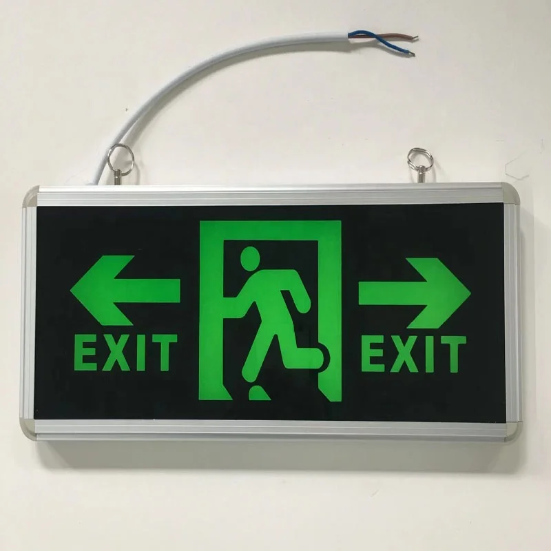 Fire Exit Sign Board Rechargeable Wall Mounted 5w 7w 9w 12w Twin Spot ...