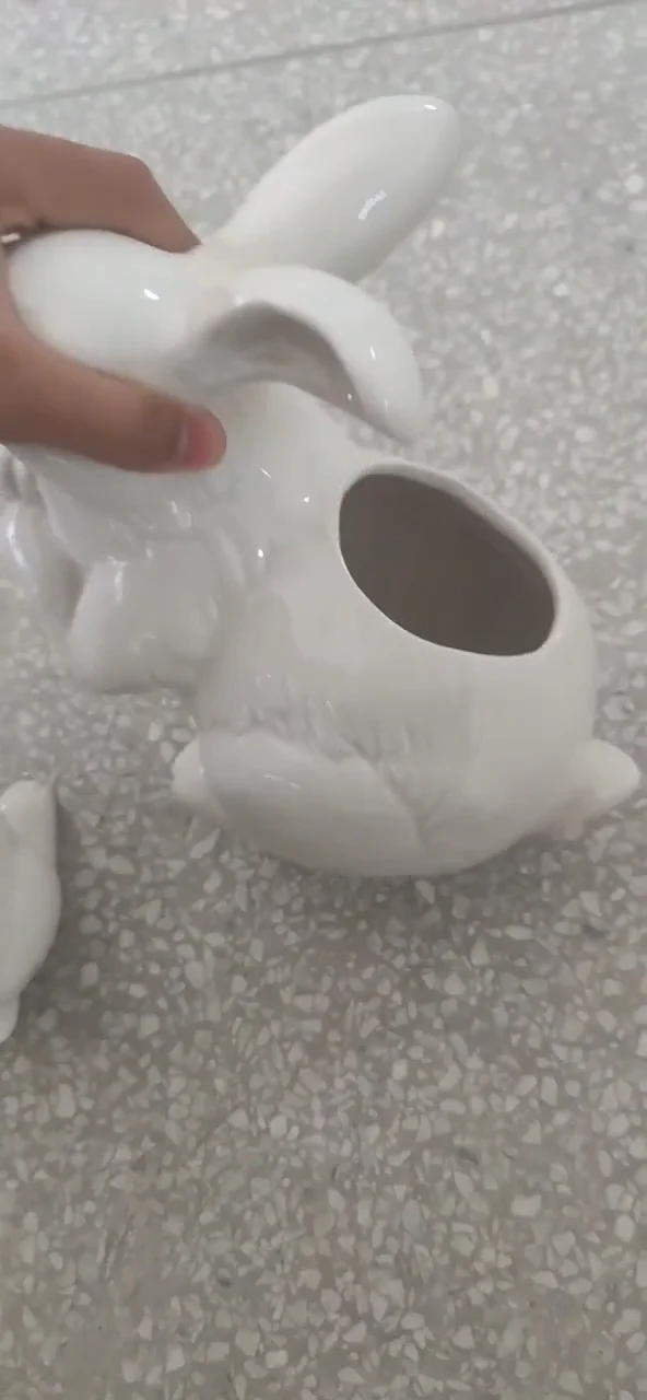 Easter Ceramic Stand Bunny Planter Pot - Buy Easter Ceramic Stand Bunny ...