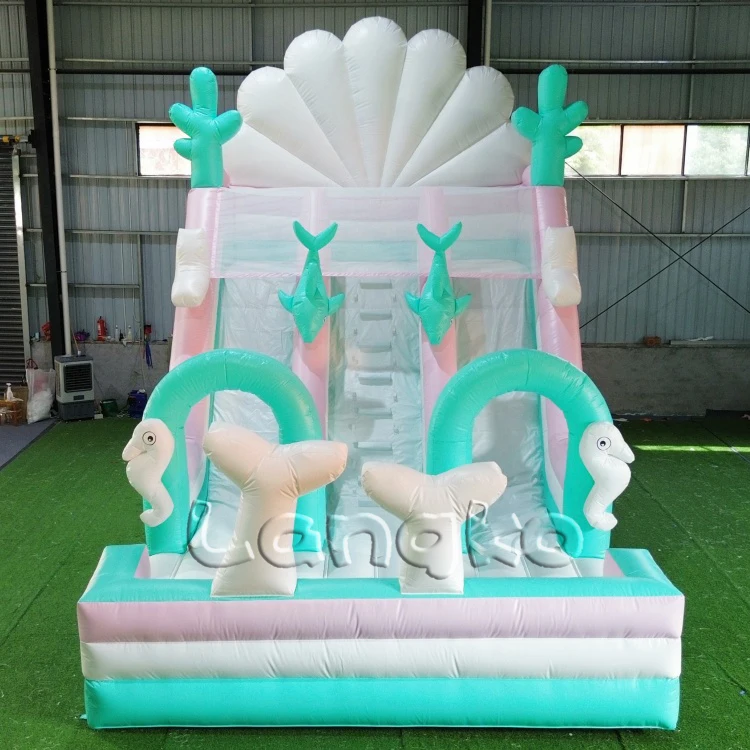 Outdoor Undersea World Waterslides Commercial Shell Inflatable Pool ...