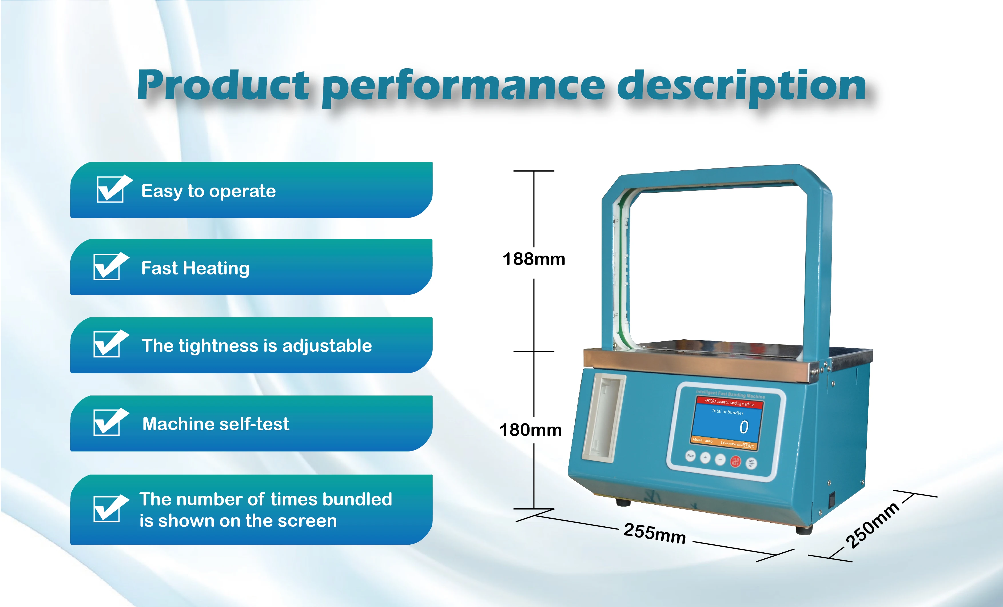 HT-9058A Electric Supermarket Vegetable Strapping Fast Binding Machine ...