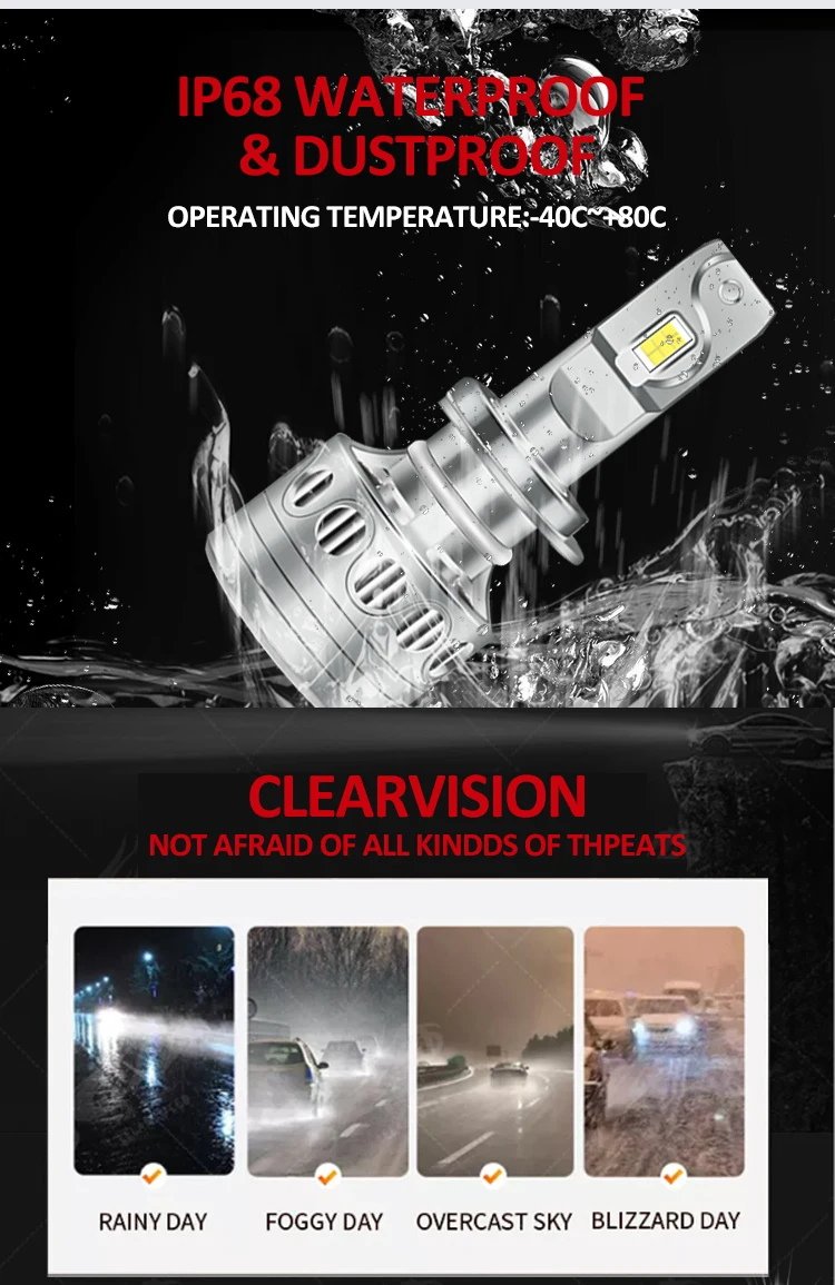 High Power 300w 50000lm Led 12v 24v Super Bright 9005 9006 Led Head Lights Auto High Low H11 H7 ...
