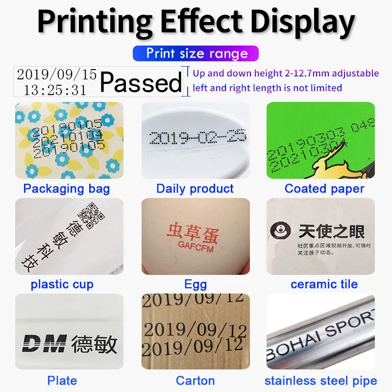 TIJ Portable Handheld Inkjet Printer Barcode QR Glass Bottle Expiry ...