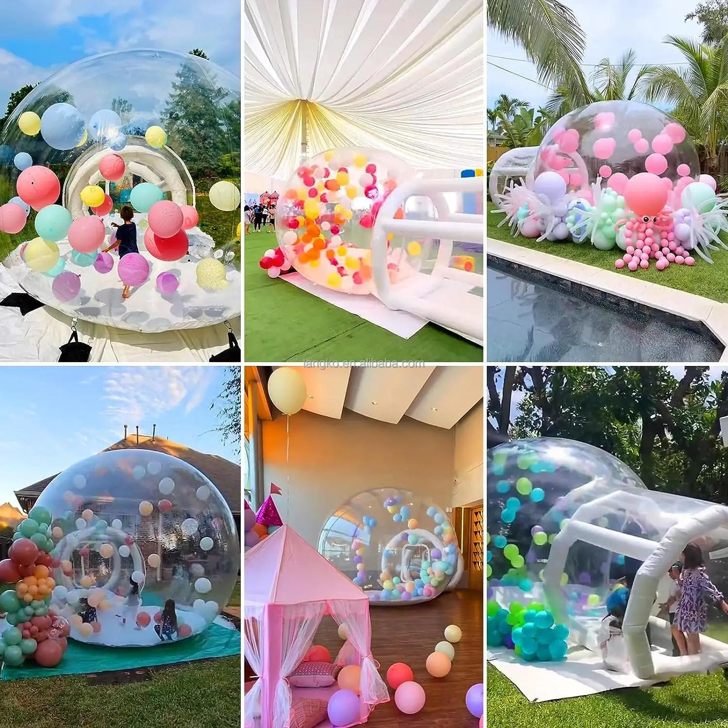 Transparent Clear Tent Balloon Fly Inflatable Double Bubble