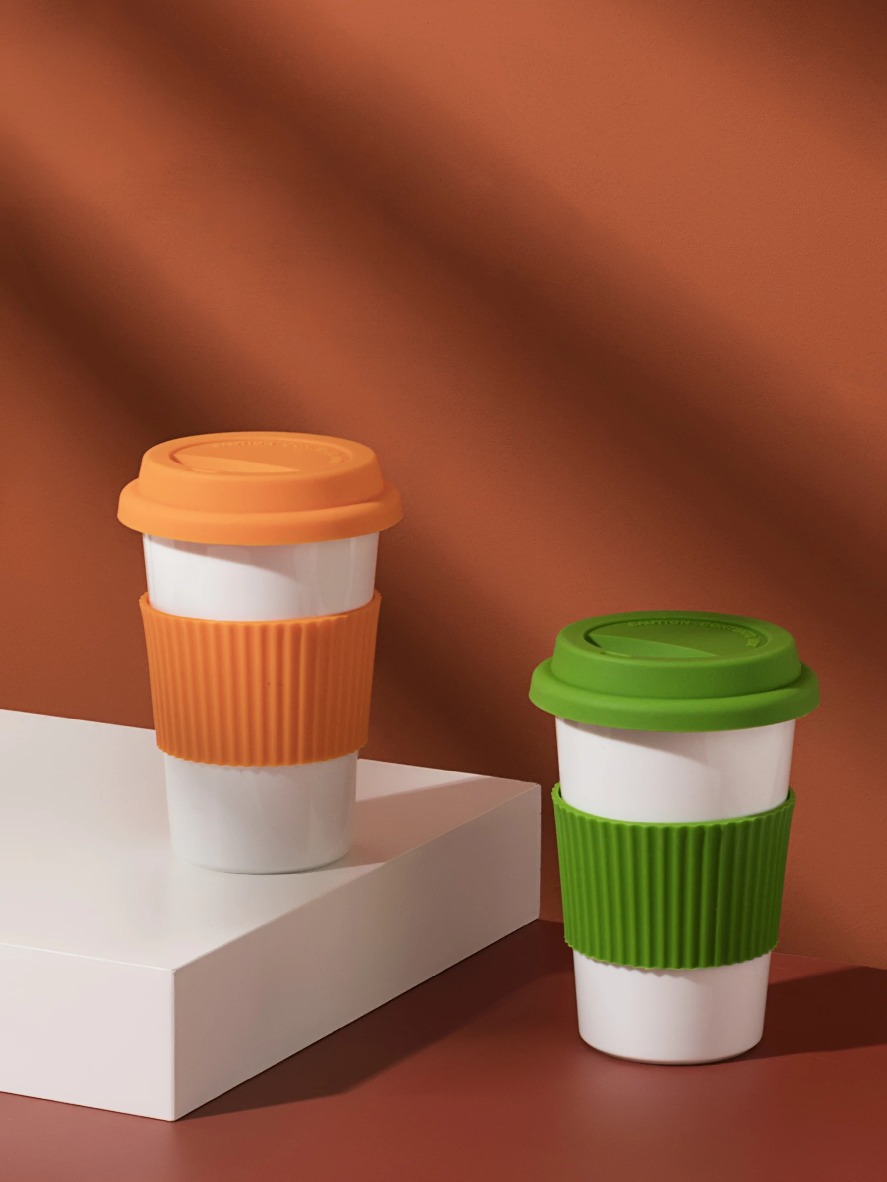 Custom Design Biodegradable Drinking Mug 14oz Pla Reusable Bamboo Fiber ...