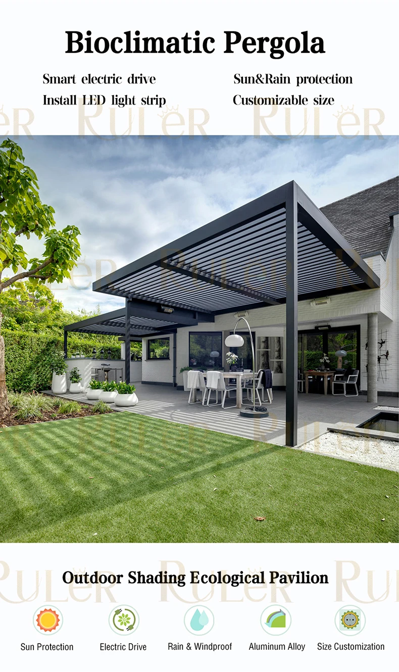 Customized Design Prefabricated Automatic Foldable Pergola