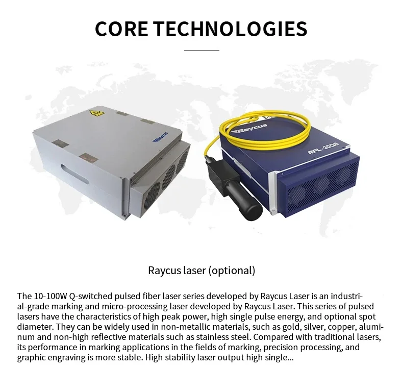 Auto Focus 3D Dynamic Mopa 60W Fiber Marking Machine M7 JPT 60W
