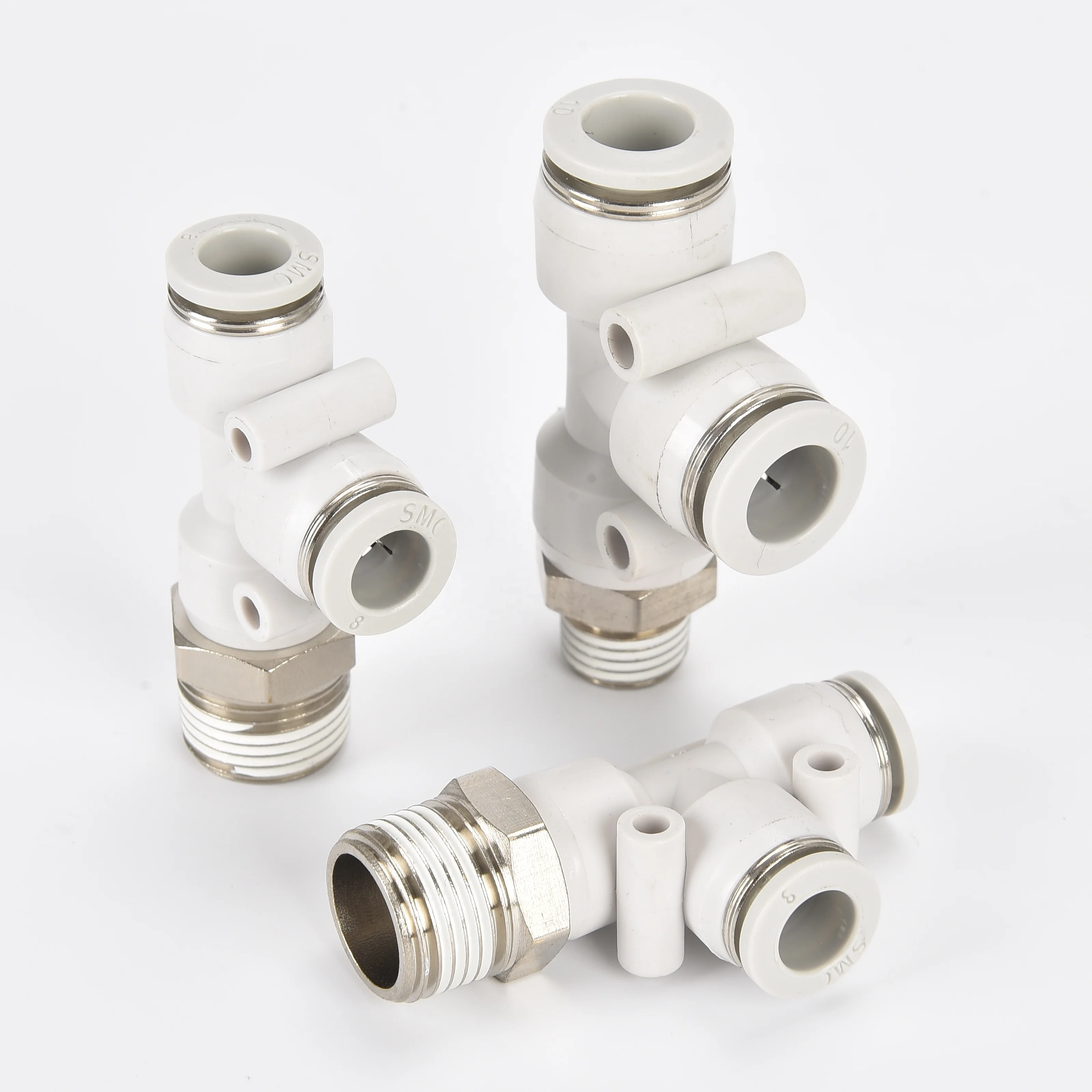 PD White Pneumatic Fitting Air Quick Connect Plug In One-Touch Fitting ...