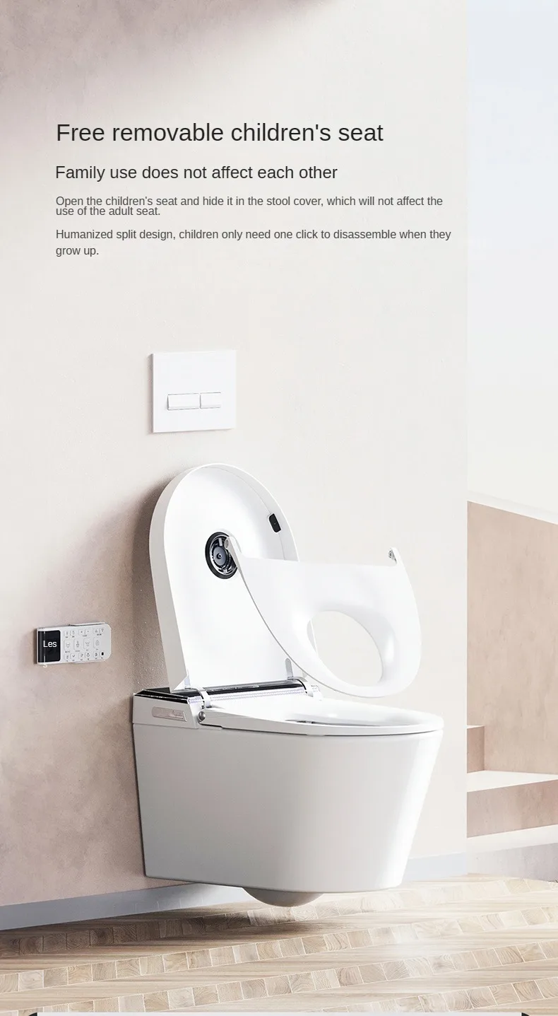 Automatic Ceramic Mounted One Piece Tankless Bowl hang Intelligent ...