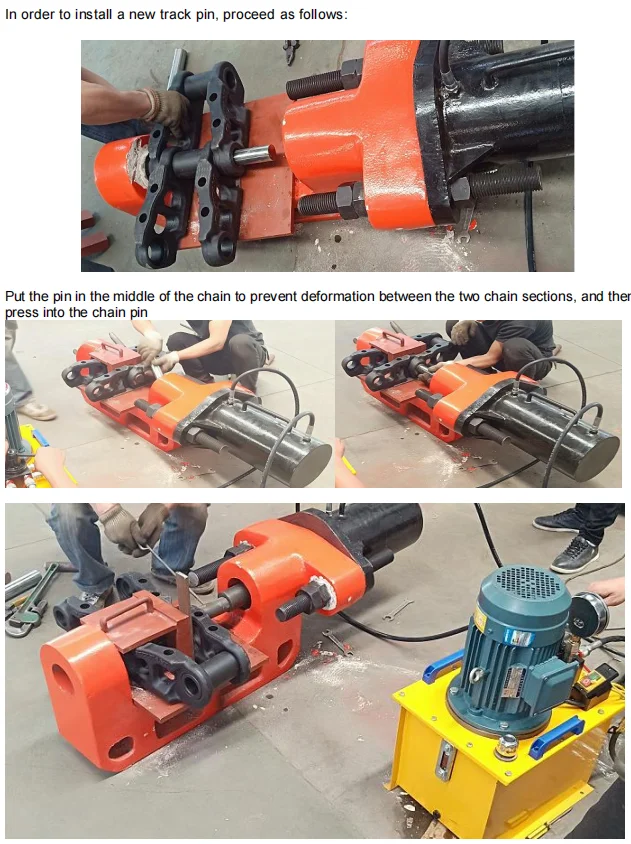 Hot Sale 100/150/200 Ton Portable Track Pin Press - Free Spare Parts
