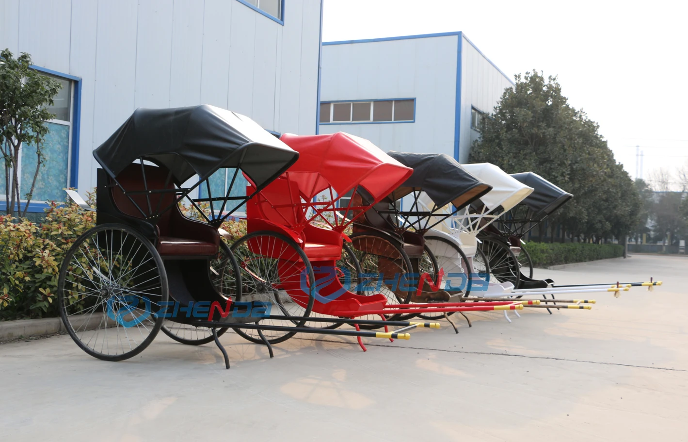 Hand Pulled Cart Manpower 2 Wheels - Zhenda Rickshaws