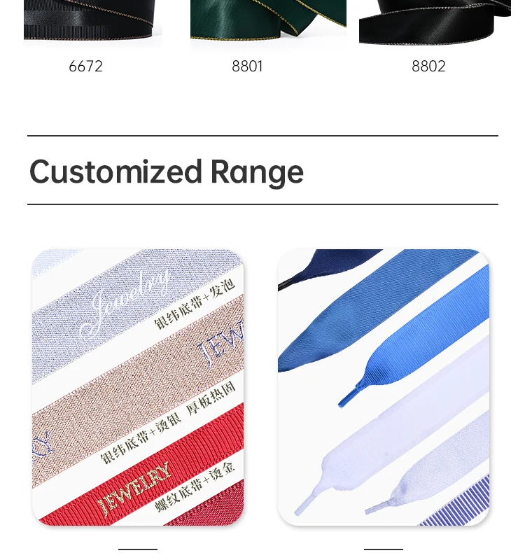 Ribest Custom Gold Foil 3d Embossed Printed Gift Polyester Satin Ribbon ...