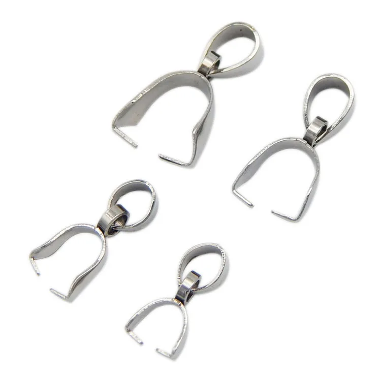 Stainless Steel Pinch Bails Pinch Clip Bail Clasp Dangle Charm Bead ...