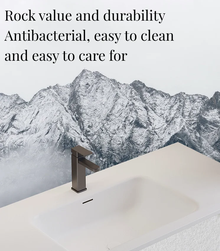 Round Arc Cabinet with Sensor Light with Skin Sense One-piece Basin ...