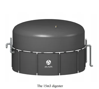 Puxin 15m3 Pvc Assembly Anaerobic Digester Biogas Systems For Food Waste Residue - Buy Puxin ...
