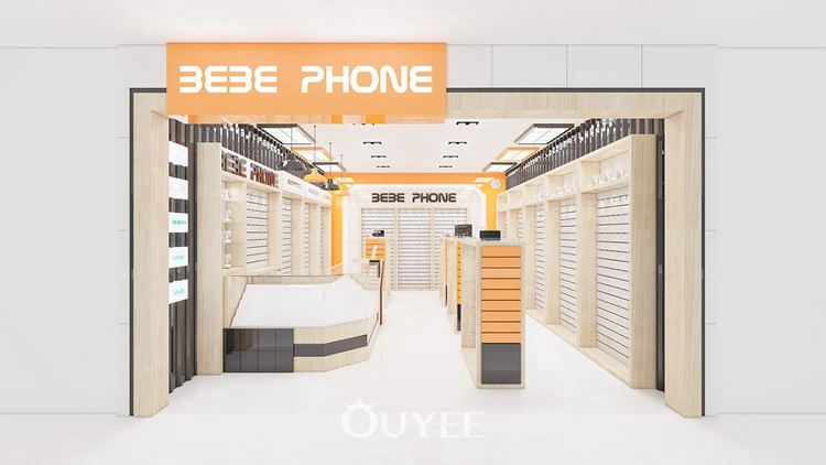 Retail Display Showcase - Electronic Mobile Phone Shop Interior Design ...