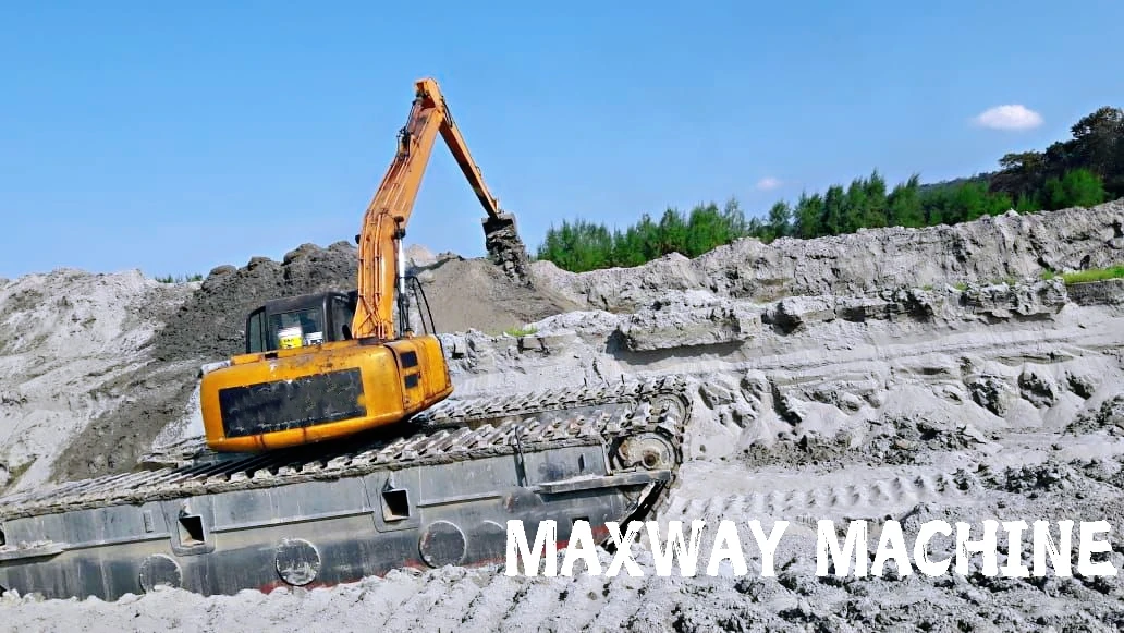 MAX250PU Floating Amphibious Pontoon Track for 23-26 Ton Excavators