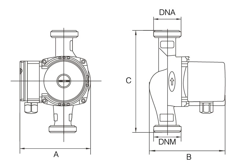 Hot Water Three Speed Heating Circulation Pump for Central System