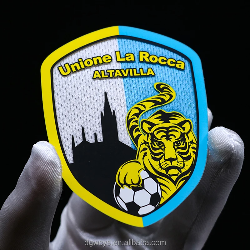 Custom Football Club Logo Silk Screen Printed High Frequency Embossed ...