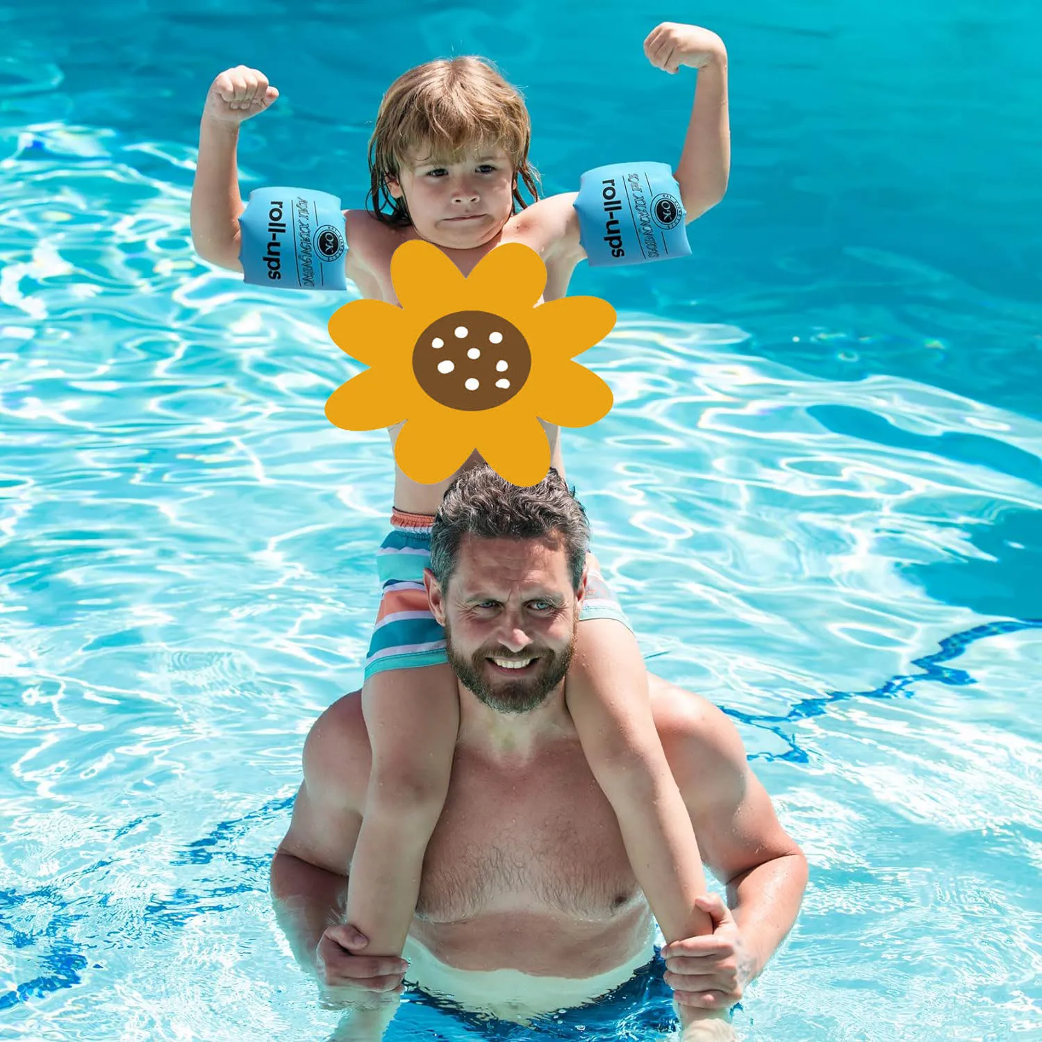 Inflatable Arm Float for Toddlers Blow up Water Wings Kids Swimming Arm ...