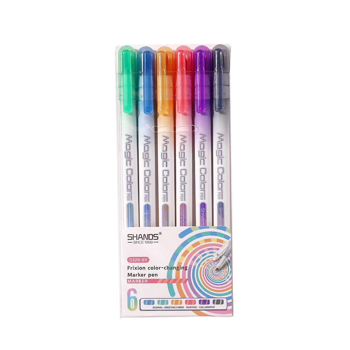 Shands 12 Colors Children Student Drawing Magic Pens Friction Color ...