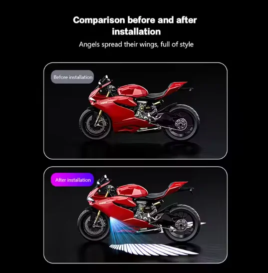 Motorcycle Projection Special Angel Wing Lights for Bike