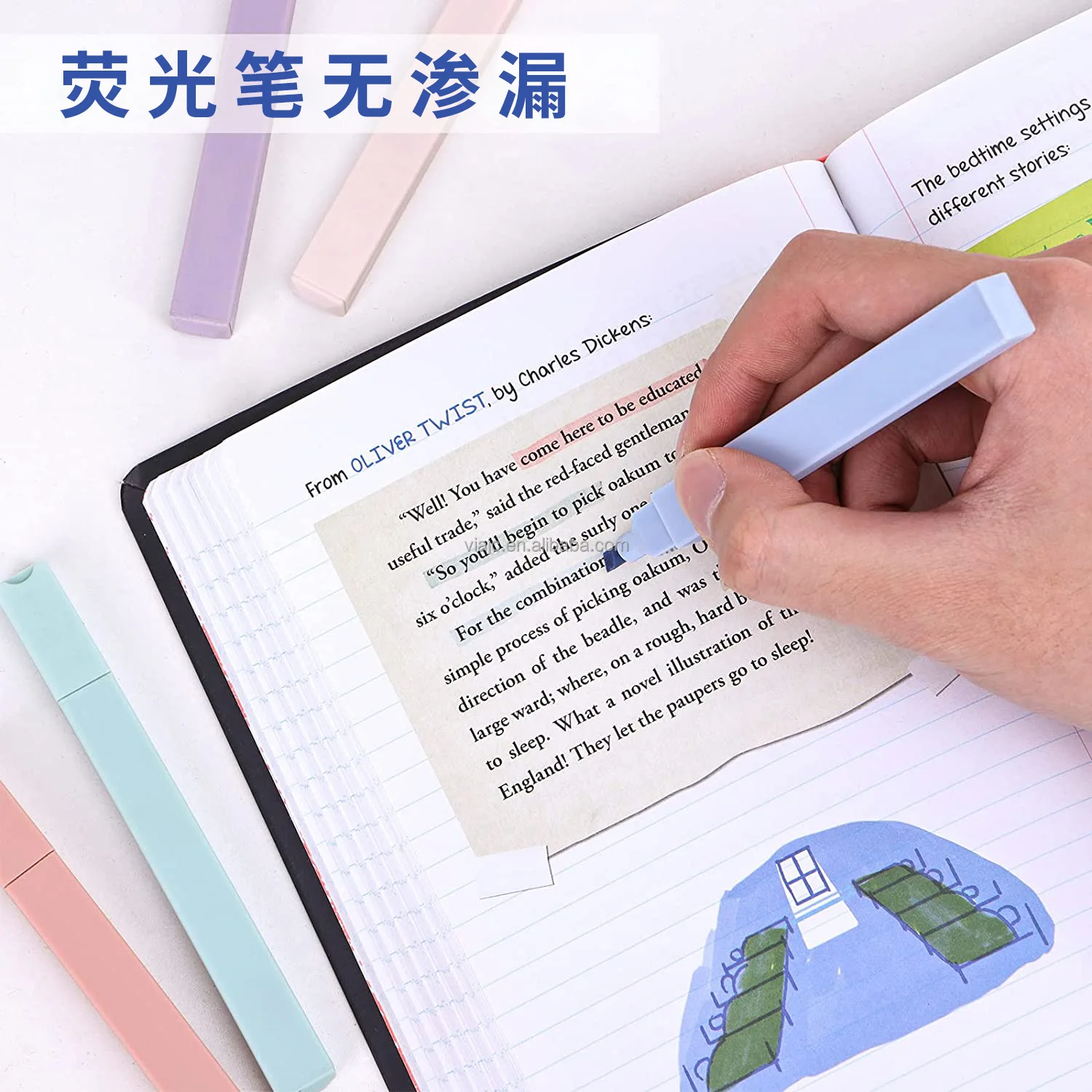 Square Highlighters - Cute Pastel Aesthetic for Office & School