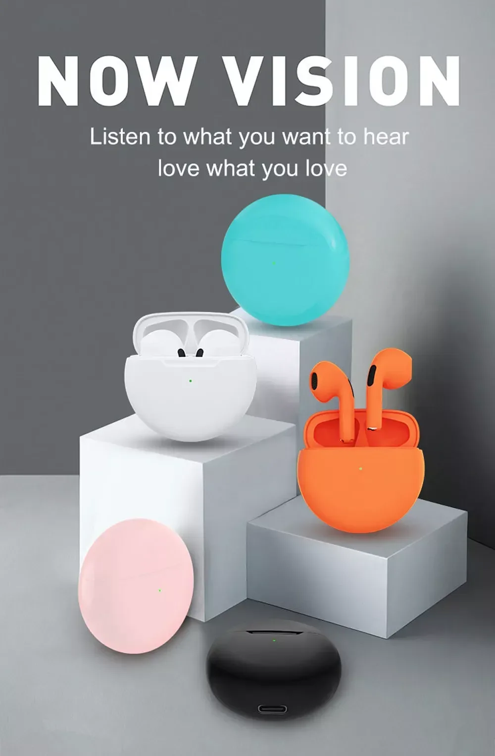 Cheap Wholesale Pro 6 Wireless Headset Ce/rohs Portable Tws Earbuds ...