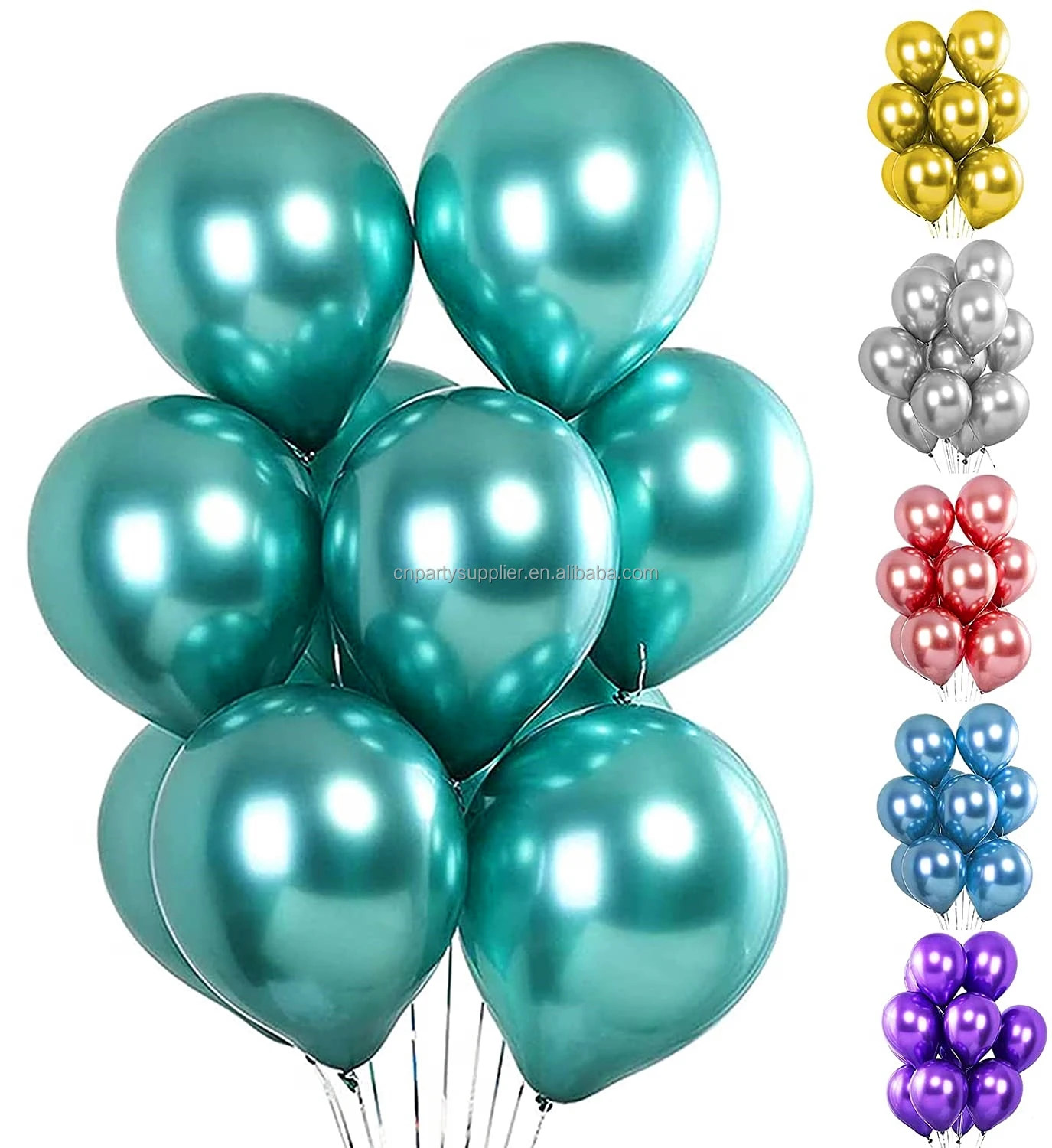 12 Inch Thick Chrome Metallic Balloon - Perfect for Parties