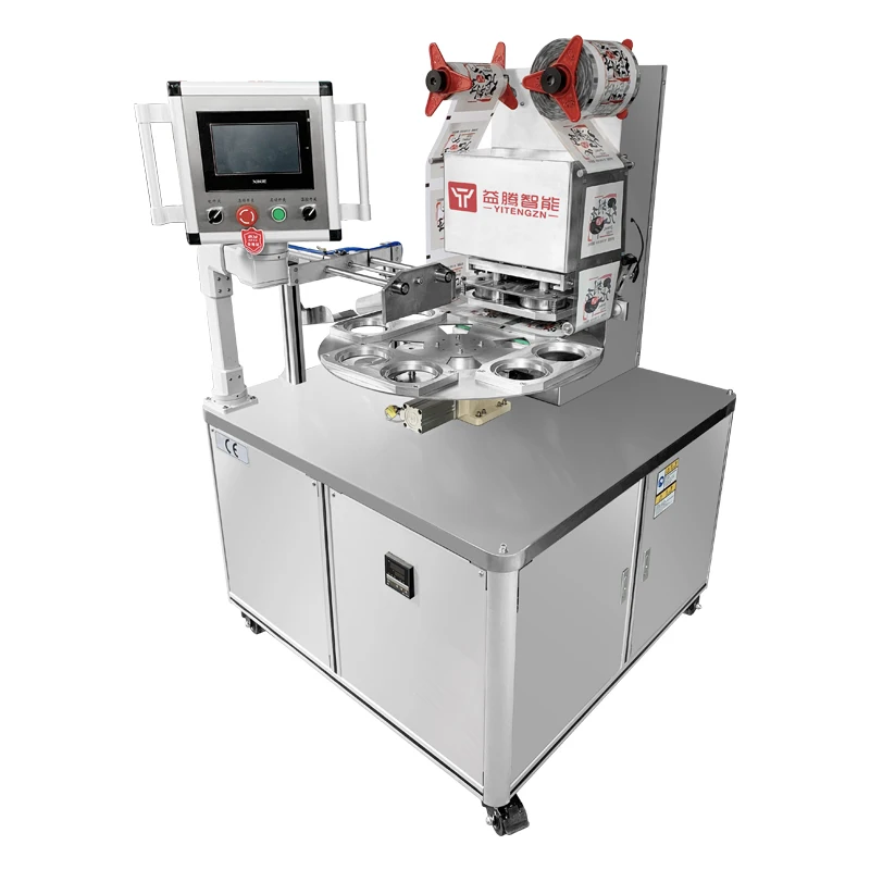 Film And Aluminum Foil Tray Seal Machine Cup Tray Sealing Rotary Map ...