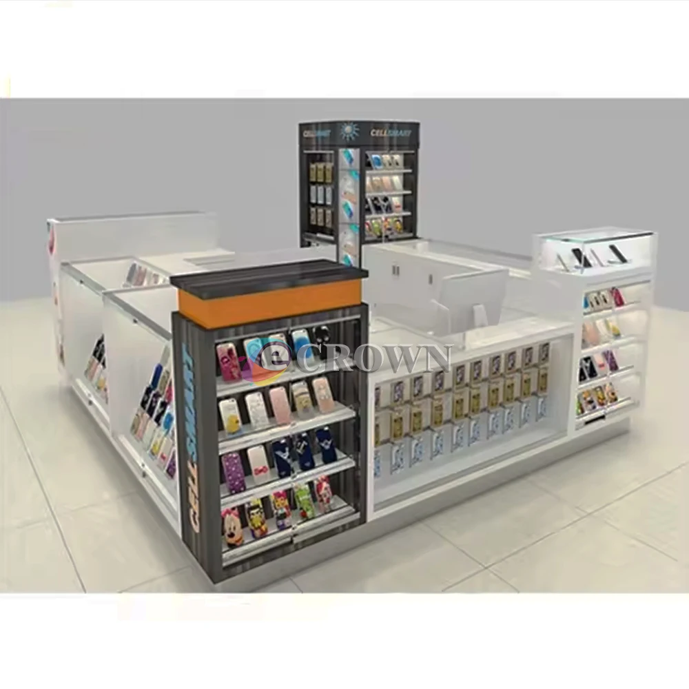 Cell kiosk design paint Corian kiosk smart layers Corian fixture high ...