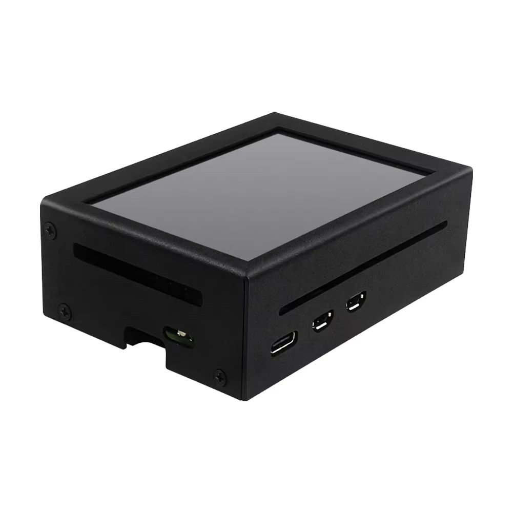 Raspberry Pi 5 Protective Shell with Metal Case & 3.5" Screen