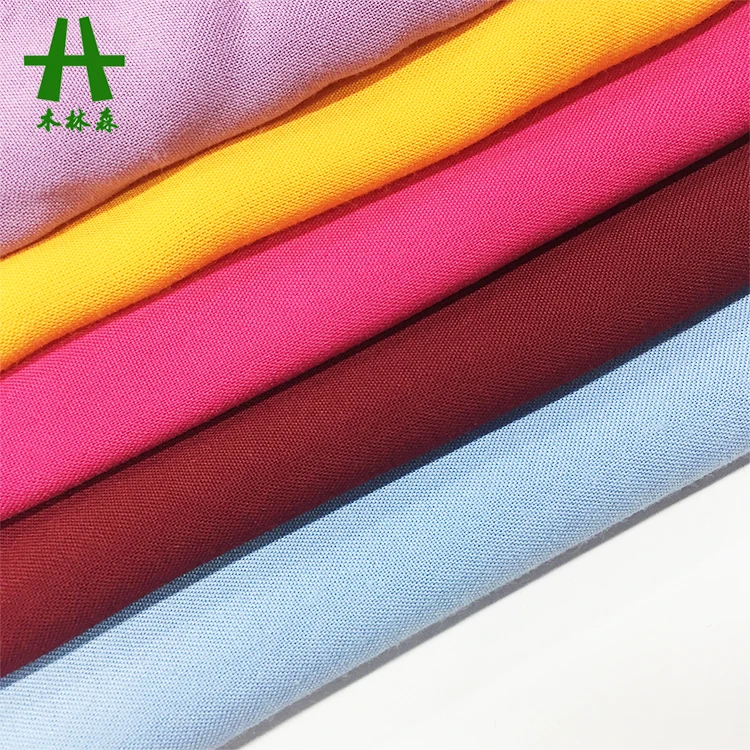 Mulinsen Textile Woven 100% Viscose Solid Dyed 30s*30s Rayon Fabric For ...