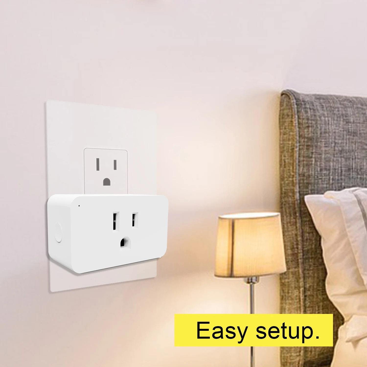 Matter Smart Plug 15A/1800W Wi-Fi Plug Outlet for Smart Home Devices ...