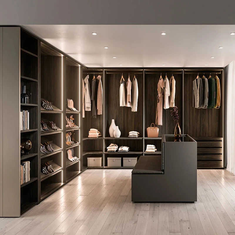 Modern Custom Walk In Closet Organization Bedroom Wooden Best Walk In ...