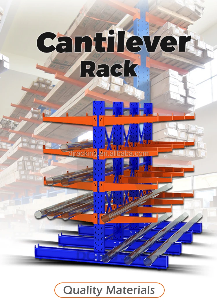 DONGJIAN Heavy Duty Steel Pipe Cantilever Rack Vertical Storage Heavy ...