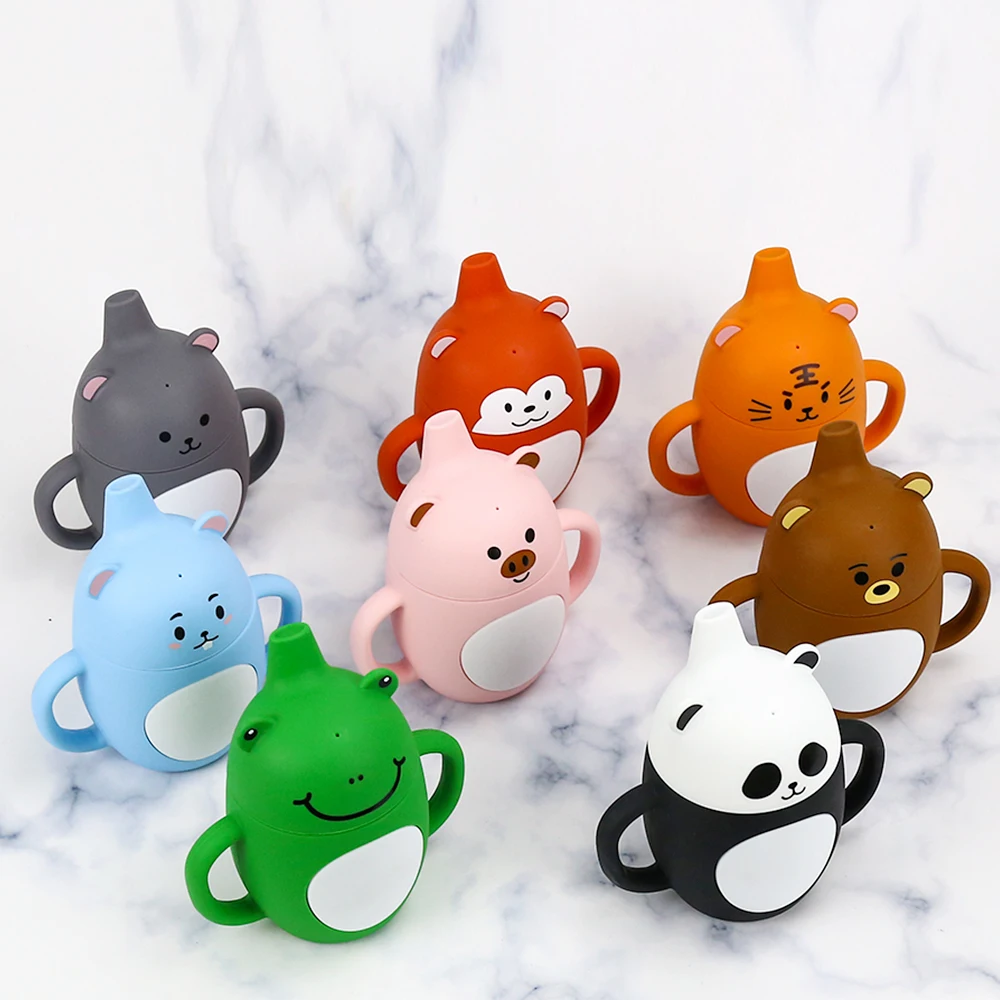 2023 Best Selling Bpa Free Cartoon Cute Animals Silicone Baby Cup Food ...