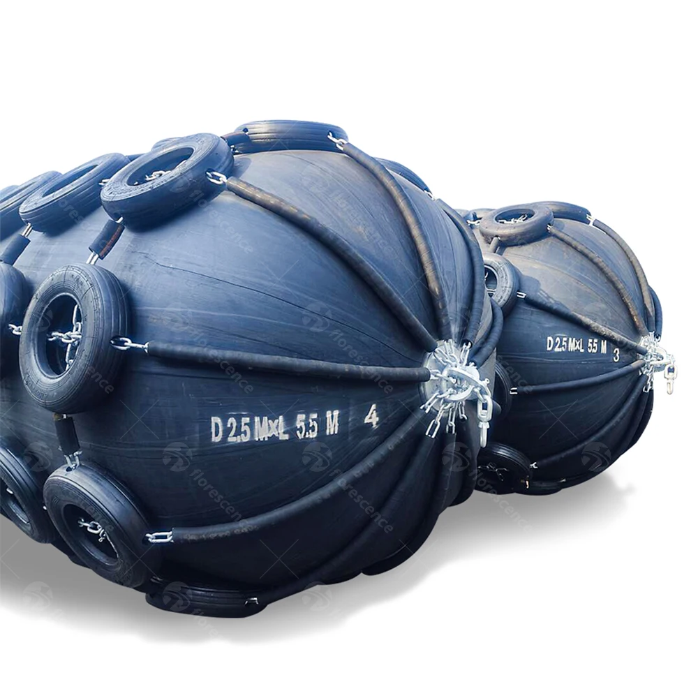 Yokohama Rubber Fender Floating Rubber Pneumatic Fenders on Vessel Boat ...